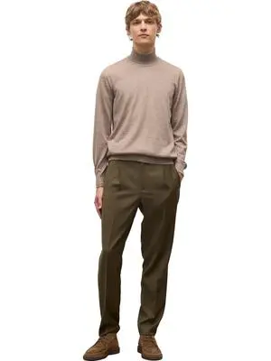 Johnstons Of Elgin Cashmere Roll Neck Jumper - Brown