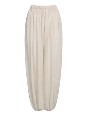 Aflalo Lolana Silk Tapered Pants Ivory