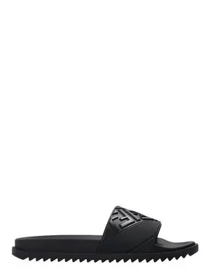 Fendi Logo Slides - Black