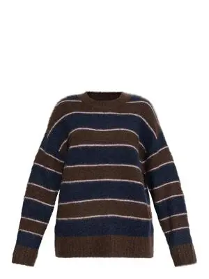 SAMSØE SAMSØE Striped Knit Sweater - Brown