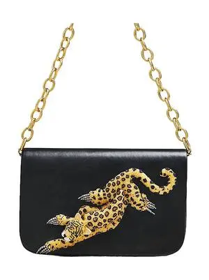 DEEPA GURNANI Leopard Clutch