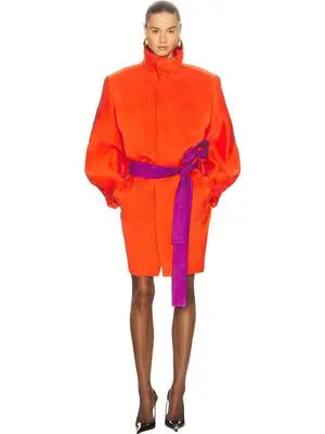Saint Laurent Belted Coat - Corail