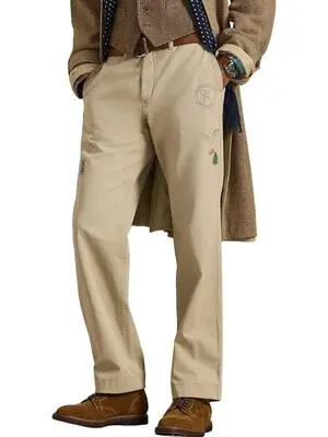 Ralph Lauren Bedford Straight Fit Graphic Pant - Classic Khaki