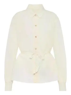 MAISON MARGIELA Belted Long-sleeve Shirt - Neutrals