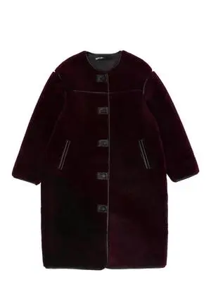 Bimba Y Lola Buttoned Trim Coat - Red