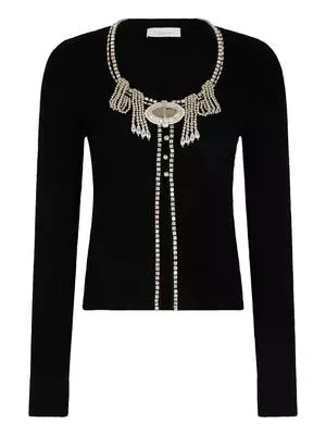Rabanne Jeweled-embroidered Cardigan - Black