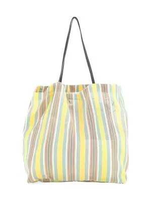 THE ROW PRE-OWNED Barn Striped Mesh And Leather Tote Bag - Multicolour