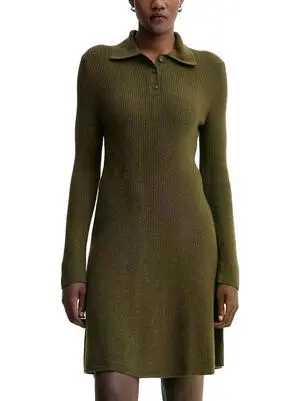 Marc O'polo Ribbed-knit Mini Dress - Green