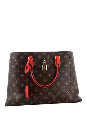 LOUIS VUITTON Flower Monogram Canvas Tote Bag - Brown