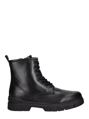 Hugo Lace-up Zip Boots - Black