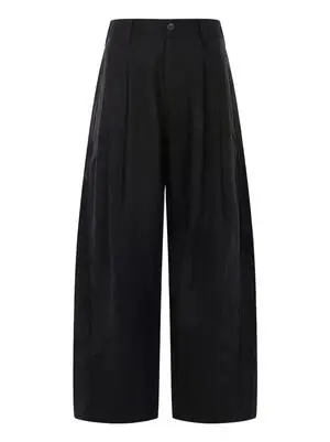 ZIGGY CHEN Belt-loops Pleated Trousers - Black
