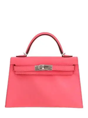 Hermès 2025 Kelly 32 Leather Tote Bag - Pink