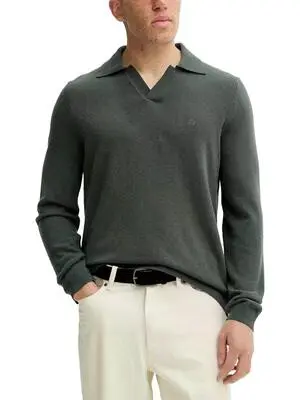 Marc O'polo V-neck Logo Sweater - Green