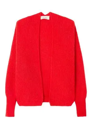 American Vintage East Fluffy Cardigan - Red