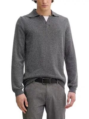 Marc O'polo Long-sleeve Polo-collar Sweater - Grey