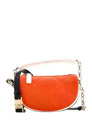 Dior Vibe Cannage Quilt Lambskin Mini Hobo Bag - Orange