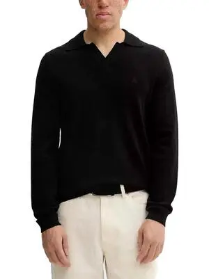 Marc O'polo V-neck Logo Sweater - Black
