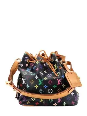 LOUIS VUITTON Petit Noe Monogram Multicolor Bucket Bag - Black