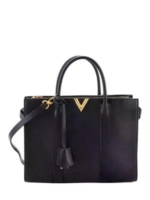 LOUIS VUITTON Monogram Leather Mm Tote Bag - Black