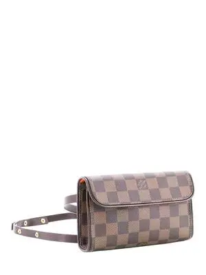 LOUIS VUITTON Florentine Pochette Damier Clutch Bag - Brown