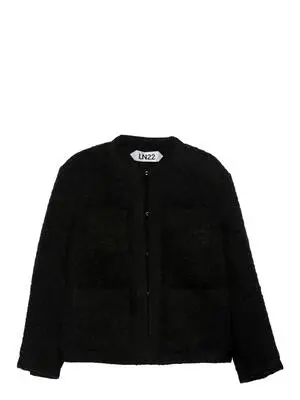 Lna Textured Jacket With Pockets - Black