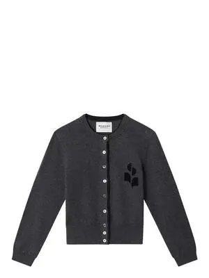 MARANT ETOILE Lona Appliqué-detail Cardigan - Grey