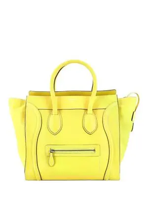 Celine Luggage Mini Tote Bag Grainy Leather - Yellow
