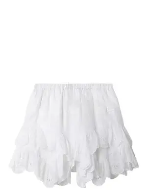 MARANT ETOILE Jocadia Ruffled Shorts - White