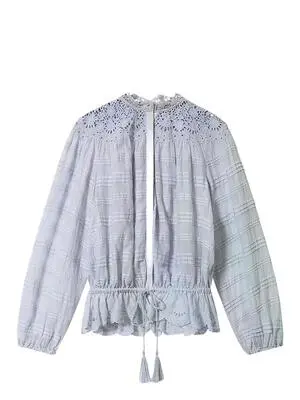 MARANT ETOILE Polly Embroidery Blouse - Blue