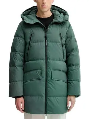 Marc O'polo Quilted Hoodie Jacket - Green