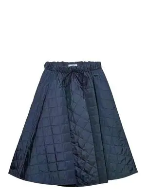 Prada Quilted Midi Skirt - Blue