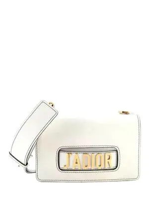 Dior J'adior Flap Bag With Strap - White