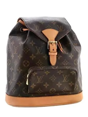 LOUIS VUITTON Vintage Montsouris Monogram Canvas Mm Backpack - Brown