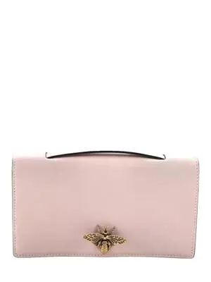 Dior Bee Leather Clutch Bag - Pink