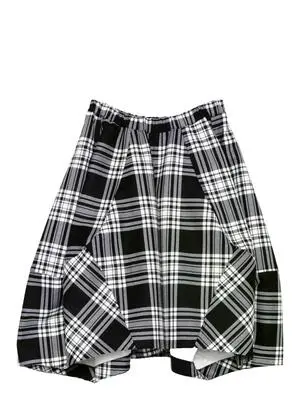 Comme Des Garçons Plaid Skorts - White