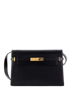 Saint Laurent Manhattan Leather Medium Shoulder Bag - Black