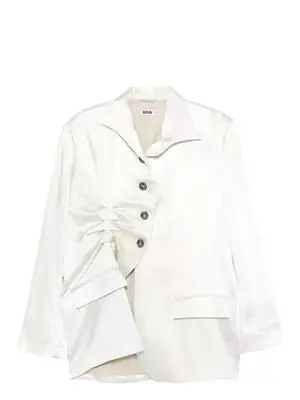 AVAVAV Ruched Pocket Blazer - White