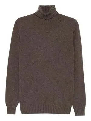 DELL'OGLIO Roll-neck Sweater - Brown