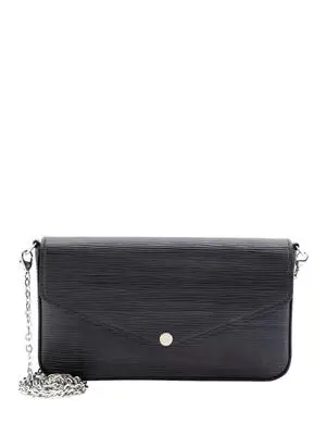 LOUIS VUITTON Felicie Pochette Epi Leather Crossbody Bag - Black