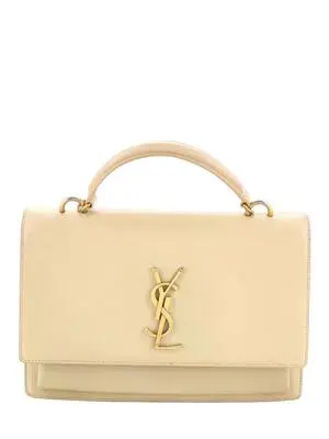 Saint Laurent Sunset Top Handle Medium Shoulder Bag - Neutrals