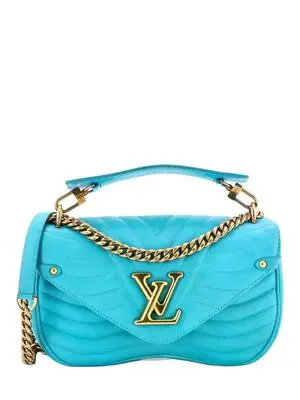 LOUIS VUITTON New Wave Chain Bag Quilted Leather Mm - Blue