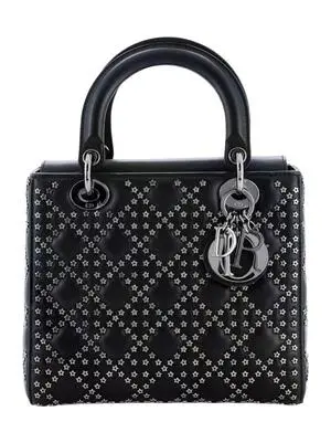 DIOR Lady Dior Cannage Lucky Star Studded Lambskin Medium Satchel
