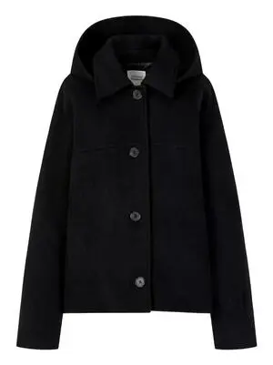 STUDIO TOMBOY Hooded Button Jacket - Black