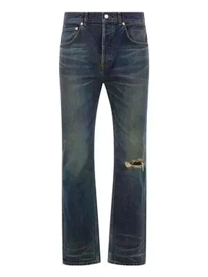 Enfants Riches Déprimés Distressed Logo-patch Jeans - Blue