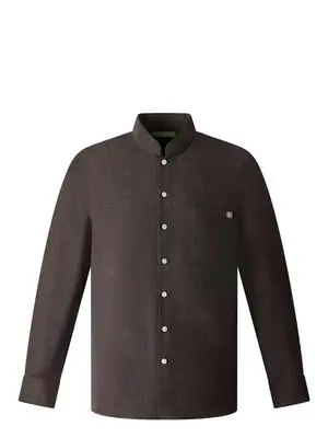 Shanghai Tang Buttoned Wool Shirt - Brown