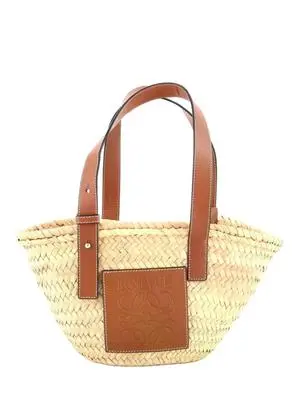 Loewe Basket Raffia Small Tote Bag - Brown