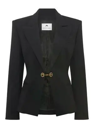 MARINE SERRE Wool Blazer - Black