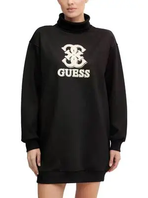 Guess Logo Turtleneck Dress - Black