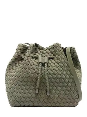 NAGHEDI Medium Gramercy Woven Bucket Bag - Green
