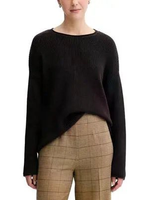 Marc O'polo Boat-neck Ribbed Knit Sweater - Brown